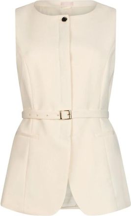 Liu Jo Femme, Blouses et Chemises, Beige, Taille: 38 FR Gilet sans manches