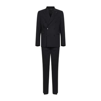 Lardini Double Breasted Suit - - Suits - Herren - Schwarzk - L