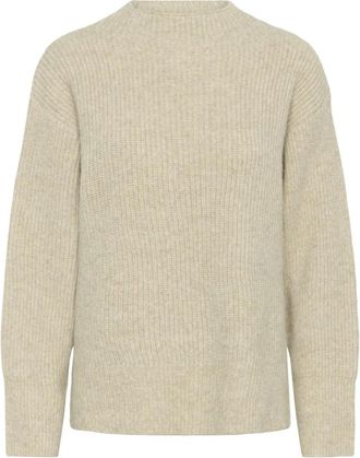 Kaffe KAelina Pullover mit Rundhalsausschnitt - - Knitwear - Damen - Beige - S