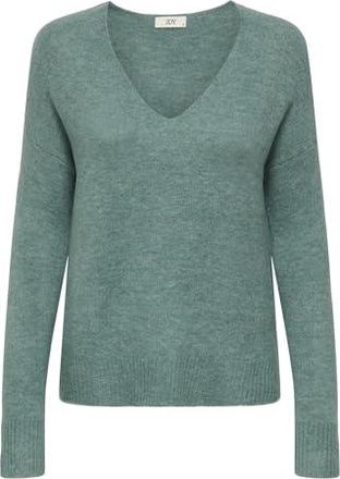 Jacqueline de Yong JdY Jdyelanora Neck Pullo Pull elanora L/S à col en V. KNT Noos, Sea Pin, L Femme