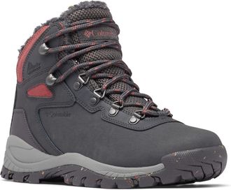 Columbia Newton Ridge WP Omni-Heat II wasserdichte Wanderstiefel für Damen, Grau (Dark Grey x Beetroot), 40 EU