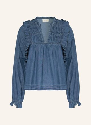 Neo Noir Neo Noir Jeansbluse Janis Mit R&uuml;schen blau