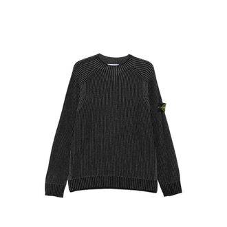 Stone Island Ribbed-knit Logo-patch Sweater