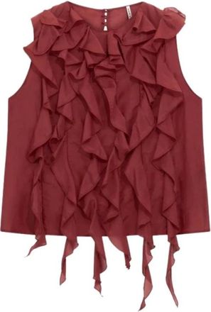 Liviana Conti Femme, Tops, Rouge, Taille: 42 FR Top sans manches