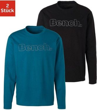 Bench Langarmshirt (2-tlg) mit Bench. Print vorn