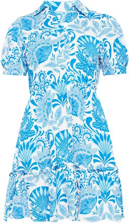 Felipa Kleid Frauen blau wei&szlig;