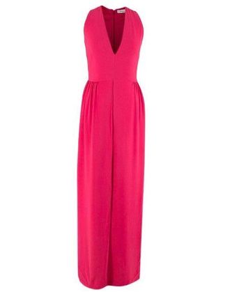 Dior Pink Silk Sleeveless Gown Size XS
