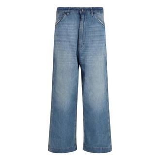 Maison Margiela Jeans mit breitem Bein und Flicken-Detail - - Jeans - Herren - Blau - W38