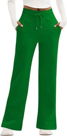 Generico Pantalon de sport pour femme Taille Haute Pantalon Curvy Jambe Large Sport Pantalon Combinaison avec Poches Longues Confortable Athl&eacute;tique Pantalon Ca