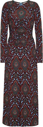 Cara Cara robe mi-longue Maisy &agrave; motif cachemire - Marron