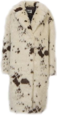 Saint Barth Femme, Manteaux, Blanc, Taille: 38 FR Manteau Rouge en fausse fourrure