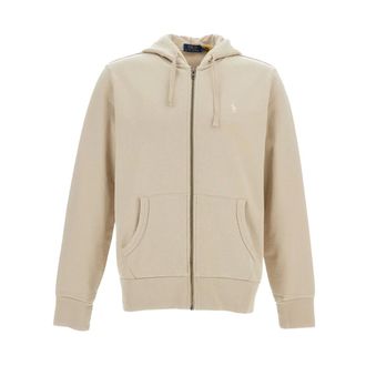 Polo Ralph Lauren Homme, Sweatshirts et sweats &agrave; capuche, Beige, Taille: L Sweat &agrave; capuche zipp&eacute;