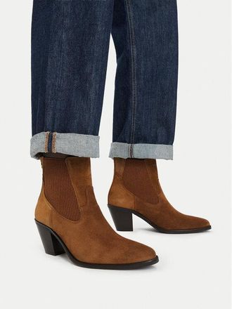 Tommy Hilfiger Stiefeletten Suede Western Chelsea Boot FW0FW09581 Braun