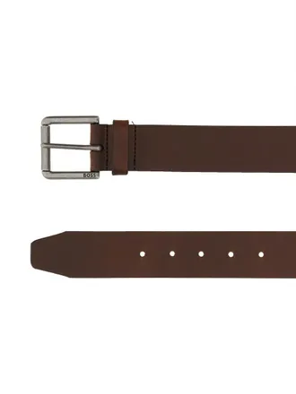 HUGO BOSS Cowhide Leather Belt - Brown