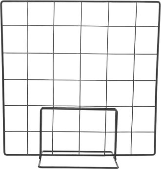 BESPORTBLE Multifunktionales Drahtgitter Wandregal 30x30cm Schwarzes Gitterpaneel f&uuml;r Kindergarten Kunstbereiche Marktst&auml;nde und Schmuckpr&auml;sentation Leichter Auf