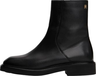Tommy Hilfiger Damen Mid Boot Stiefel Square Toe mit Karree-Spitze, Schwarz (Black), 41