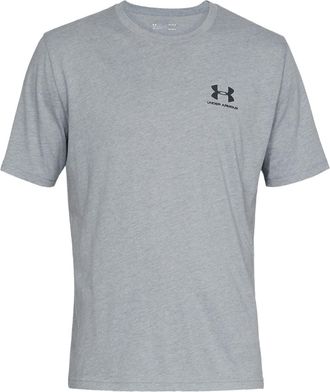Under Armour Sportstyle T-Shirt f&uuml;r Herren kurz&auml;rmlig (Hellgrau meliert/Schwarz)