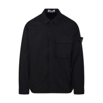 Stone Island Tela Paracadute Overshirt - - Jackets - Herren - Schwarzk - S