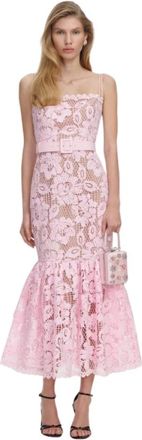 Self Portrait Femme, Robes, Rose, Taille: 36 FR Robe Midi