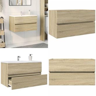 vidaXL Vidaxl - Armoire dévier chêne sonoma 80x38,5x45 cm Bois dingénierie - Meuble Salle De Bain - Armoire Salle De Bain - Rangement Salle De Bain