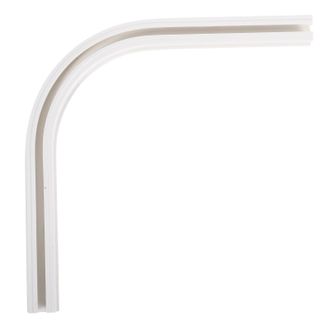 NUOBESTY Selbstklebende Gardinenschiene Deckenhalterung Ger&auml;uscharm Eckgleitschiene f&uuml;r Heim B&uuml;ro Badezimmer Vorh&auml;nge ohne Bohren