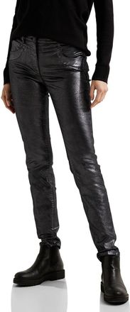 Cecil Damen B377057 Hose Casual Coating, Silver metallic, 29W / 30L