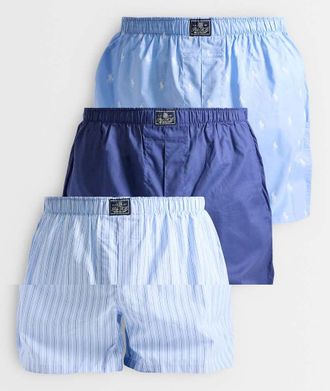 Polo Ralph Lauren Baumwoll-3er-Pack Boxershorts in Blau-Mix