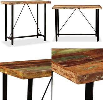 vidaXL Bartisch Altholz Massiv 120x60x107 cm - Esstisch - Holzm&ouml;bel - Industrieller Stil - Bartisch - Vintage M&ouml;bel - Home & Living