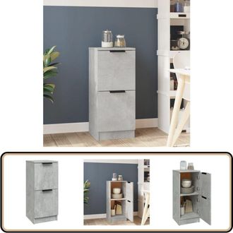 vidaXL Sideboard Betongrau 30x30x70 cm Holzwerkstoff - Schreibtisch - Regal - Sideboard - Wohnraumgestaltung - Holz Sideboard