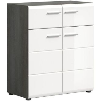 ebuy24 Ebuy24 - Salsa Schuhschrank 2 Schubladen 2 T&uuml;ren wei&szlig; Hochglanz