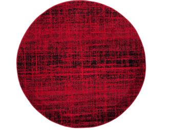 Safavieh Zeitgen&ouml;ssische Teppich f&uuml;r Wohnzimmer, Esszimmer, Schlafzimmer - Adirondack Collection, Kurzer Flor, Rot und Schwarz, 122 X 122 cm