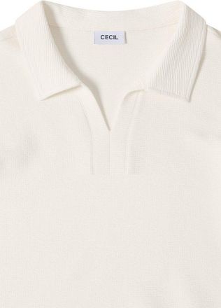 Cecil Langarmshirt Structured Poloshirt