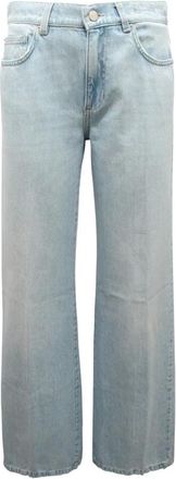 Marella Femme, Jeans, Bleu, Taille: 34 FR Wleg Wide Leg Wo Pantalons
