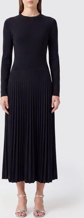 Fabiana Filippi Plissiertes Midi-Strickkleid von aus Woll-Baumwoll-Mix