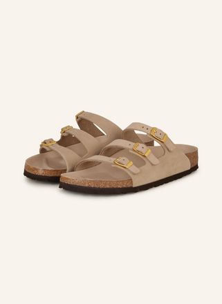 Birkenstock Pantoletten Florida Lenb beige