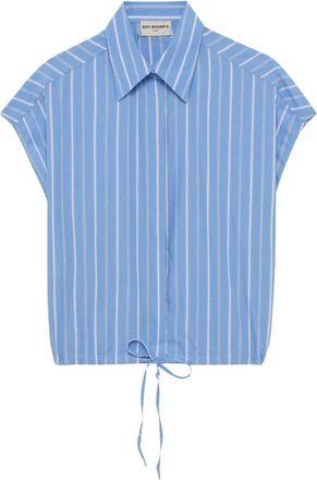 Roy Rogers Femme, Blouses et Chemises, Bleu, Taille: 40 FR Chemise Ray&eacute;e en Popeline de Coton