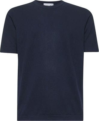 D4.0 Homme, Tops, Bleu, Taille: S T-shirt ras du cou