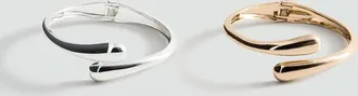 Mango Bracelet fin rigide or - Femme - Taille unique - MANGO