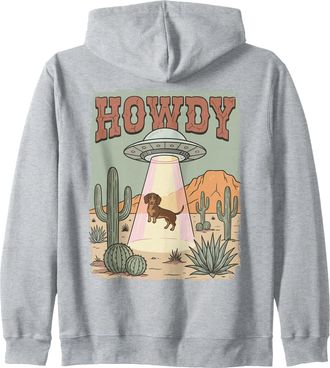 Image UFO Howdy Desert Dachshund Kapuzenjacke
