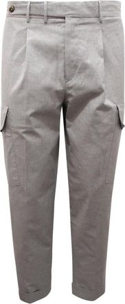 PT01 Pt01, Homme, Pantalons, Gris, Taille: W46 Pantalon Cargo Coupe Carotte