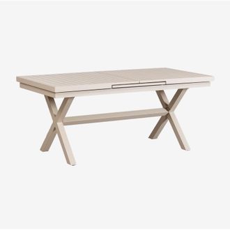 Sklum Sklum - Table de jardin rectangulaire extensible Karena en aluminium Tapioca Beige 180 - 240 x 90 cm
