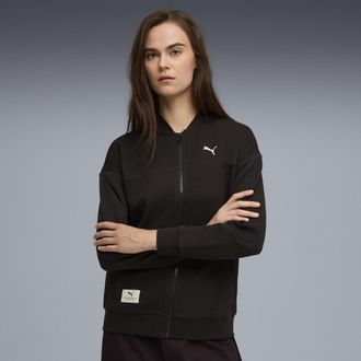Puma Class Rei&szlig;verschluss-Jacke Damen, Kleidung, Schwarz, S