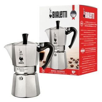 Bialetti Moka Express Kaffeebereiter, Aluminium, für 9 Tassen, 420 ml, silberfarben