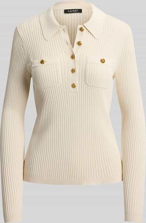 Lauren Ralph Lauren Slim Fit Langarmshirt aus Viskose-Mix mit Kn&ouml;pfen