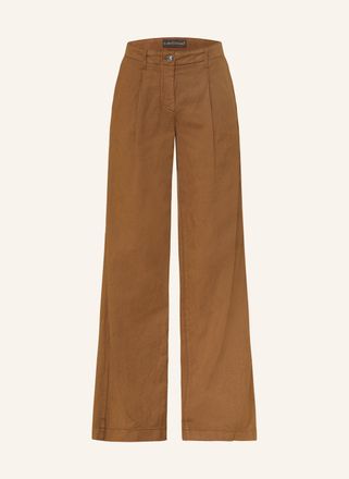 Luisa Cerano Luisa Cerano Wide Leg Jeans Mit Leinen braun