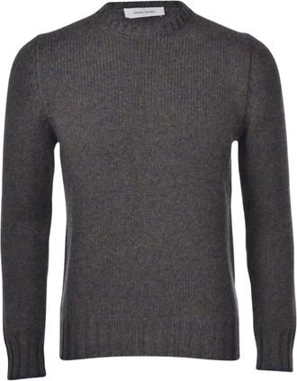 Gran Sasso Homme, Pulls, Vert, Taille: M Pull Col Rond C&ocirc;tel&eacute;
