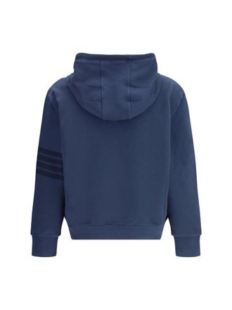 Thom Browne Mens Cotton Hoodie Navy Sweatshirts Sweater