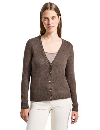 Street One Damen 2515370 Kurzer Cardigan, Nomad Brown Mel, 38