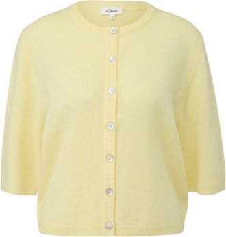 s.Oliver Cardigan Strickjacke Strickjacke aus Alpaka-Mix mit Halbarm