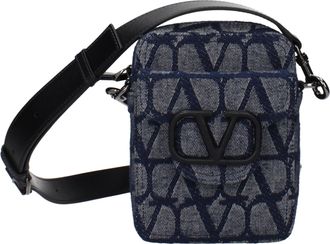 Valentino Garavani Blaue Stoff-Umh&auml;ngetasche